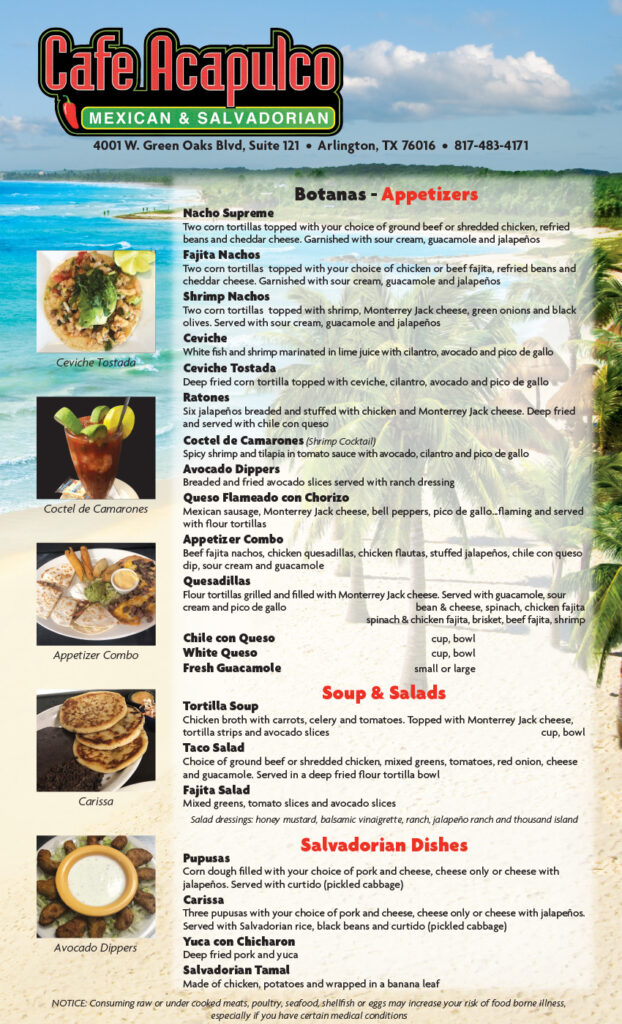 Menu – Cafe Acapulco